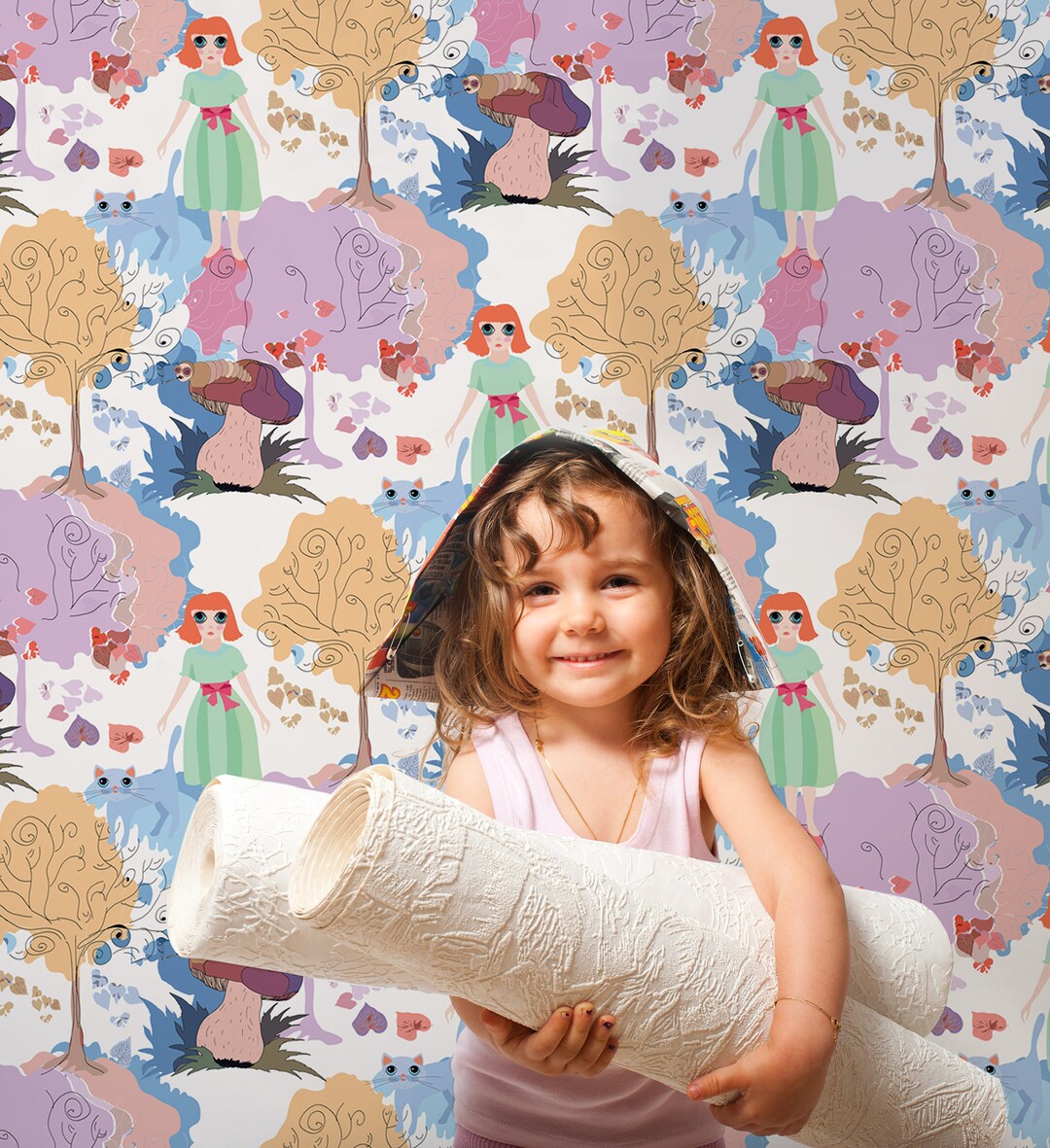 Colorful Abstract Fantasy Pattern Wallpaper || for Kids, Self Adhesive ...