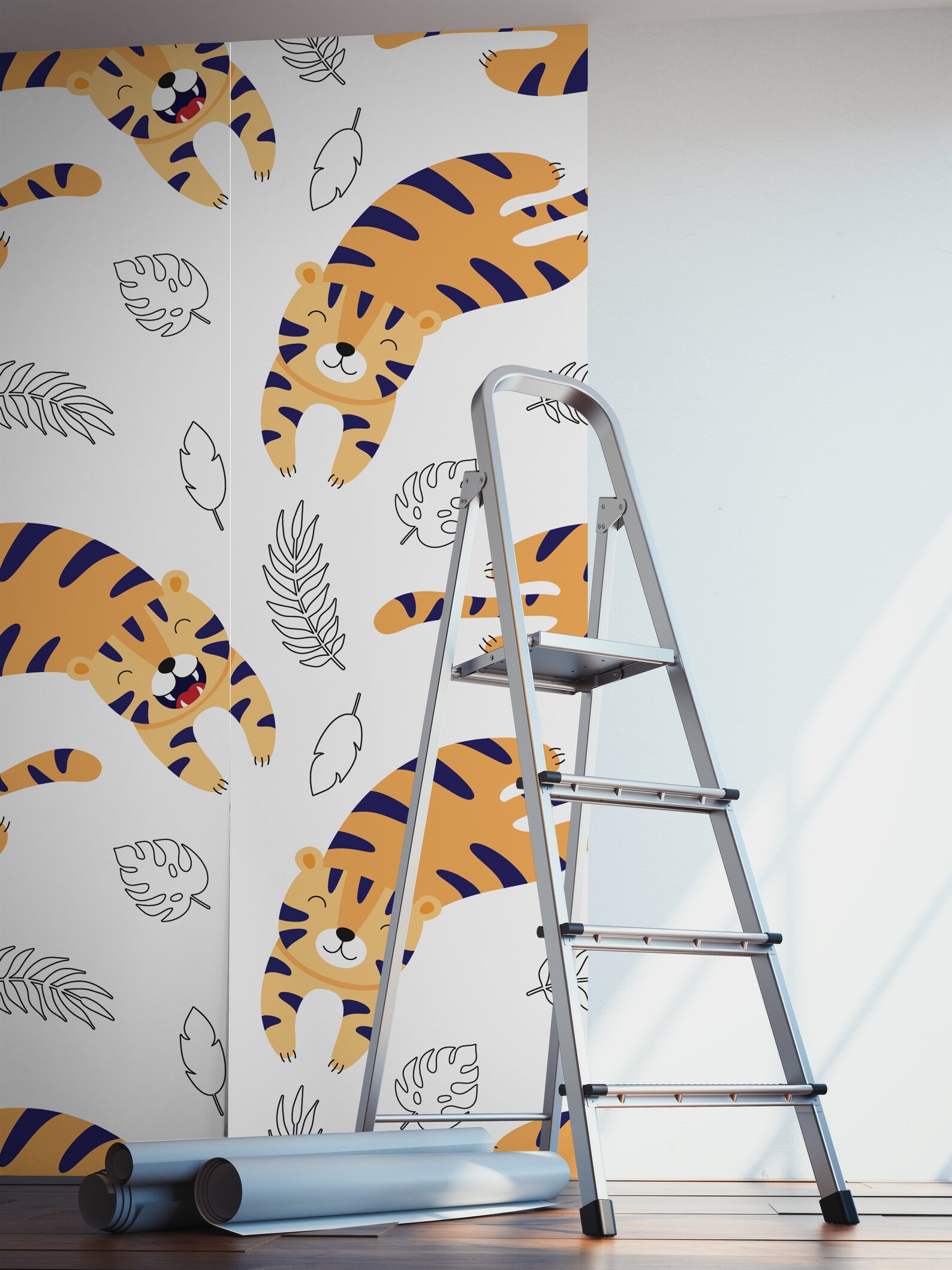 Cute Tiger Pattern Wallpaper for Kids Self Adhesive Peel - Etsy