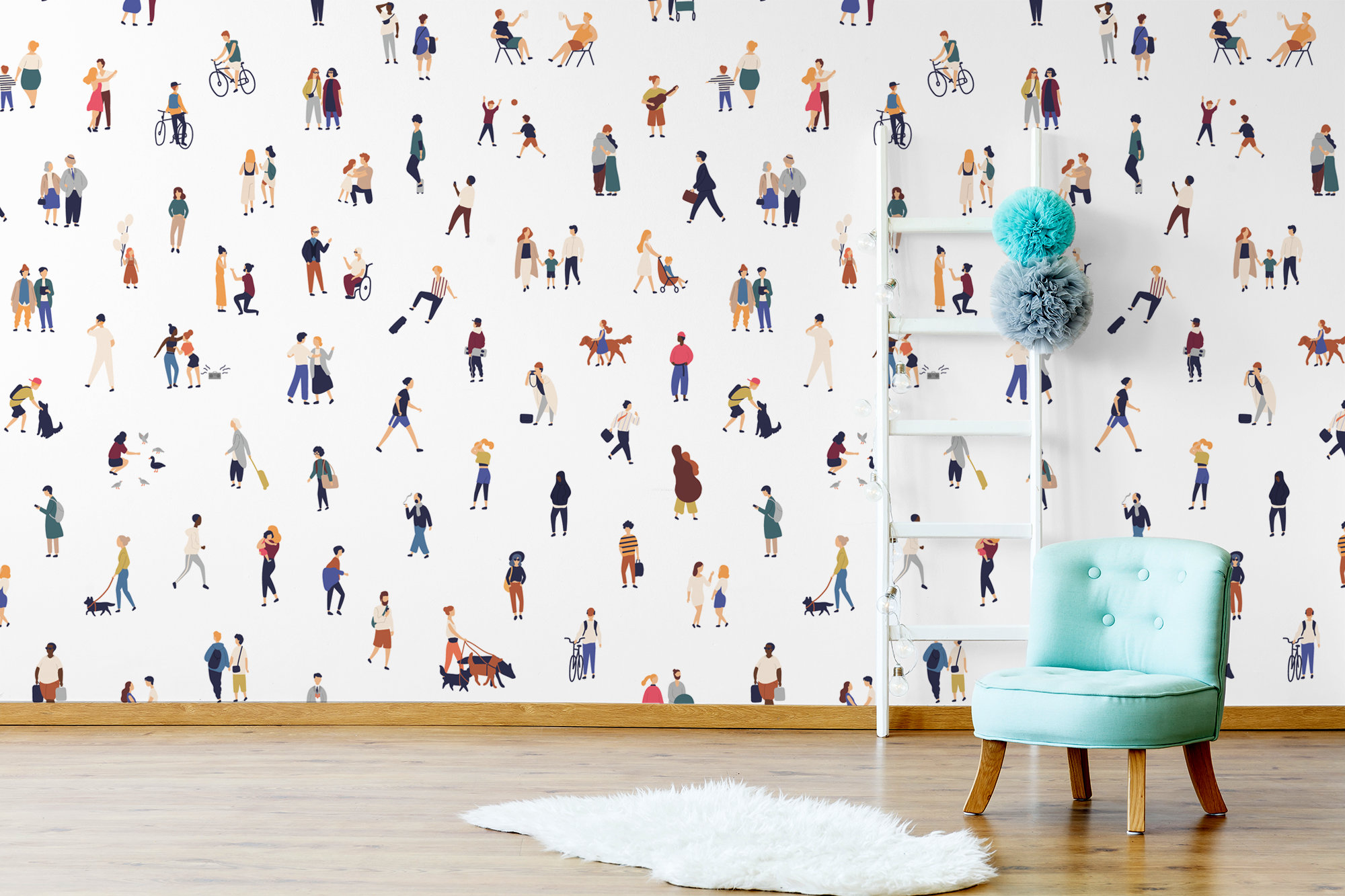 Outdoor Activities Pattern Wallpaper for Kids Self - Etsy