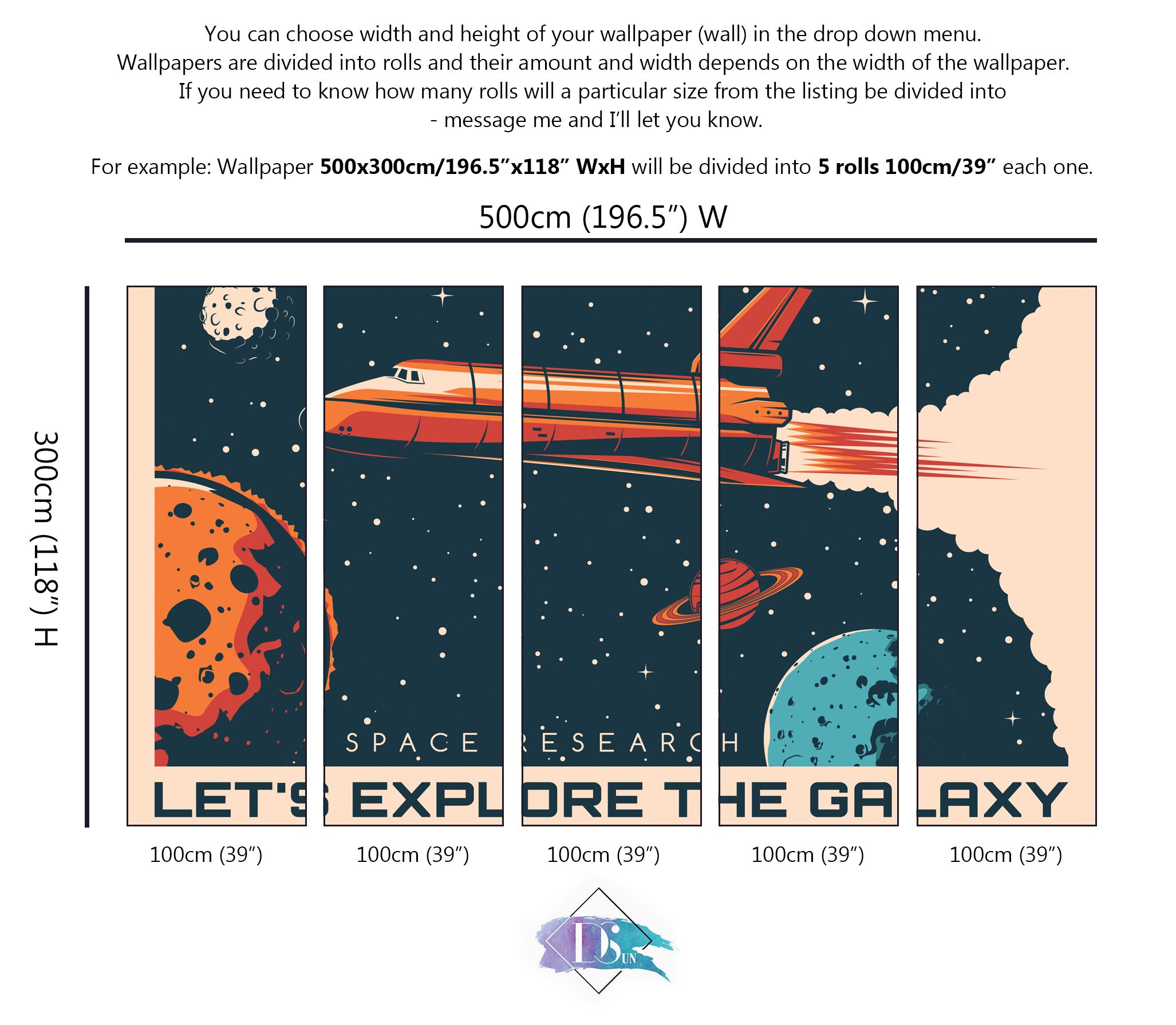 Retro Space Wallpaper Explore the Galaxy Spaceship and | Etsy