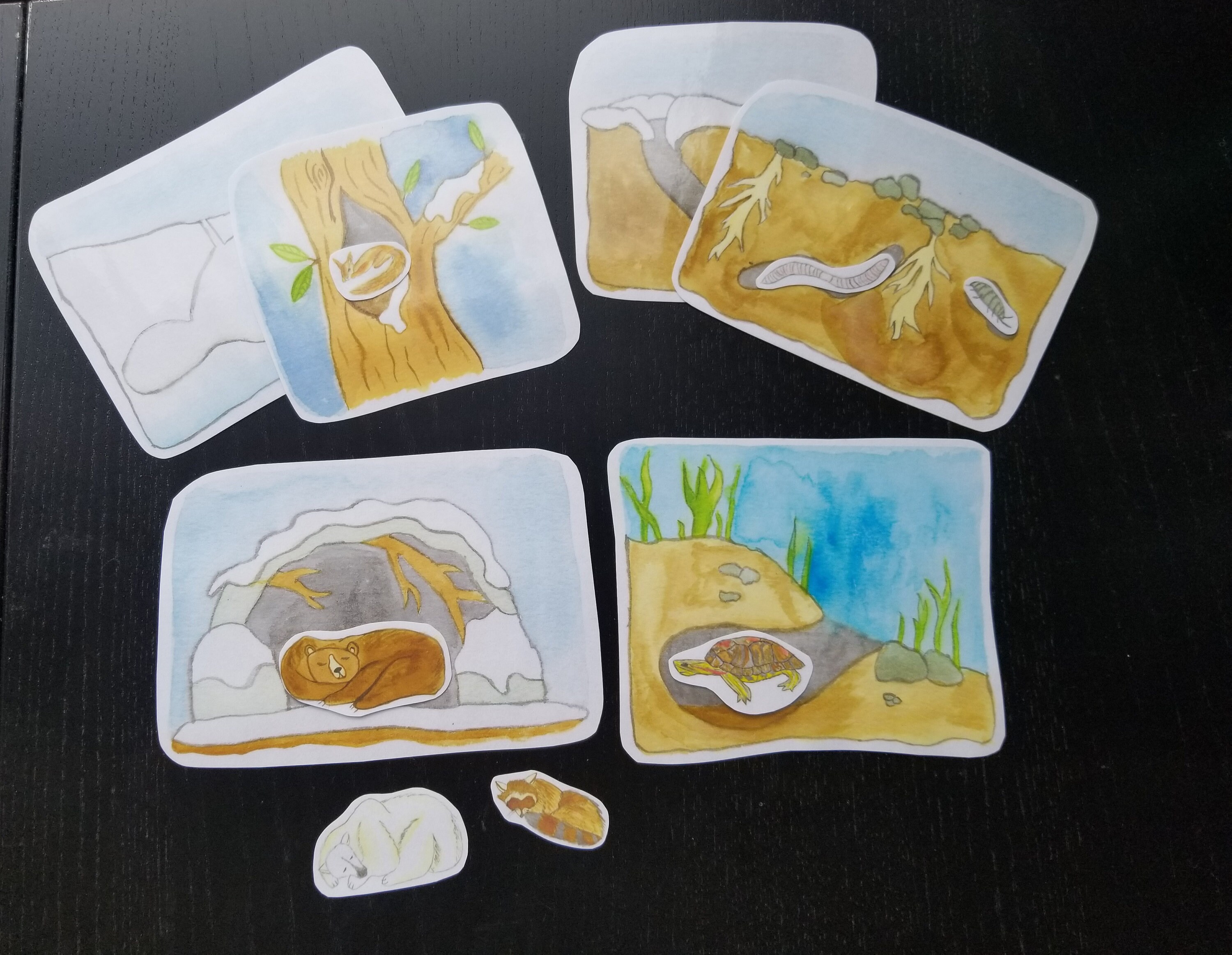 Winter Animal Homes Printable Bundle - Etsy