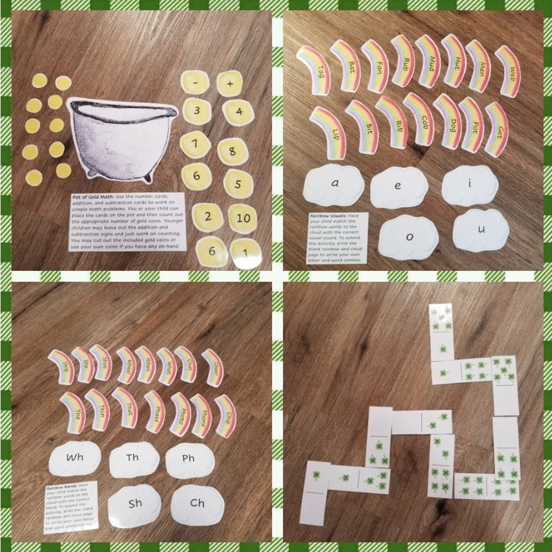 St. Patrick's Day Preschool Learning Pack - Etsy