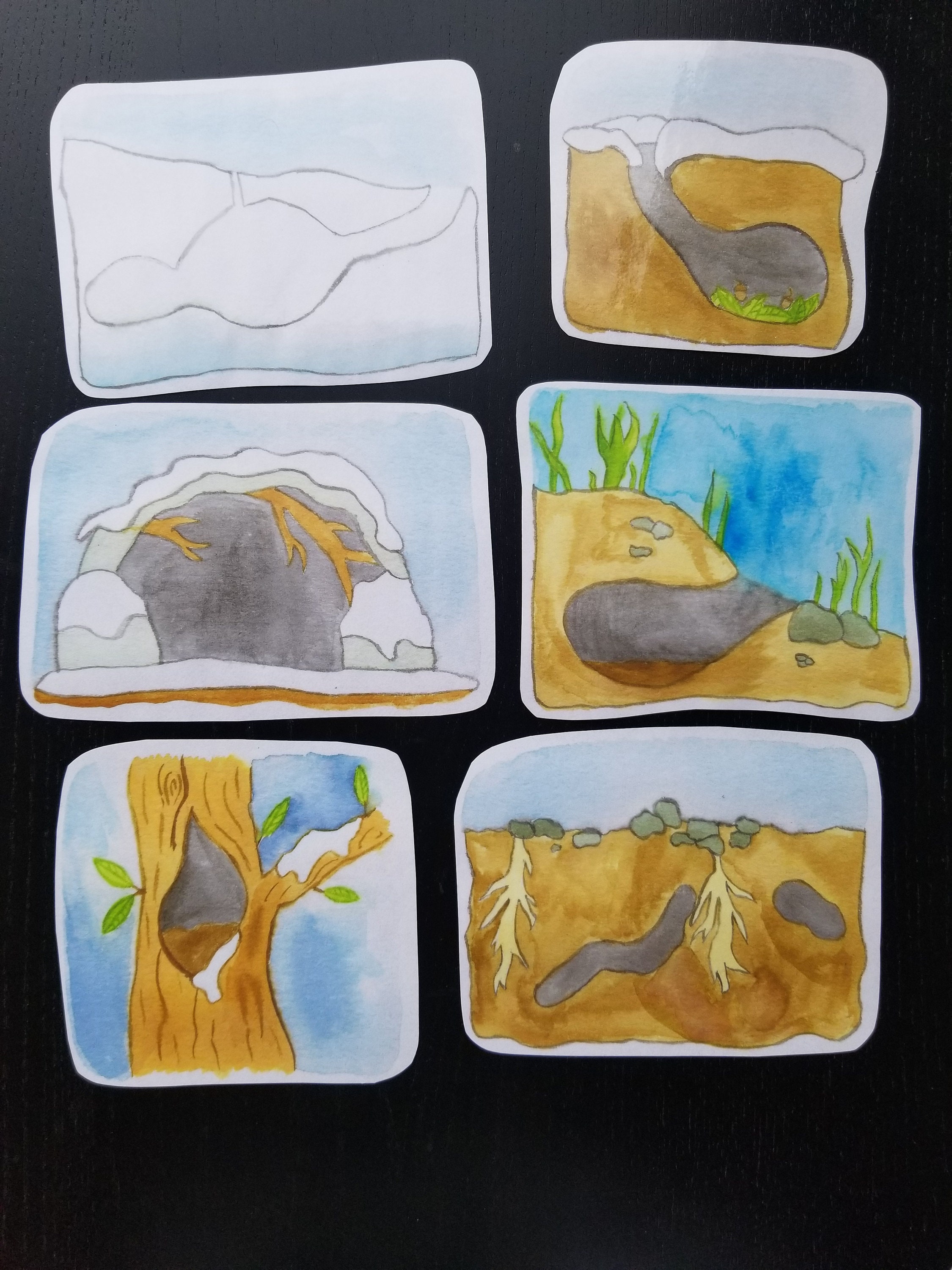 Winter Animal Homes Printable Bundle - Etsy UK