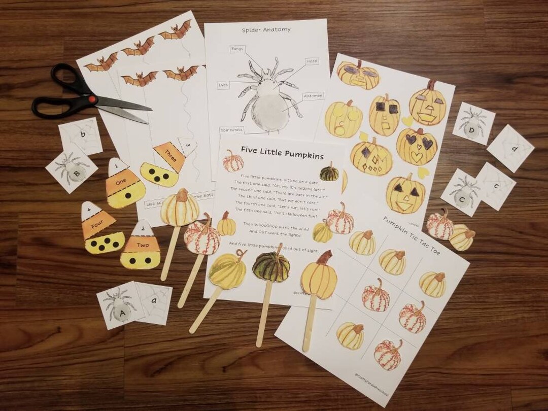 Halloween Preschool Learning Pack - Etsy