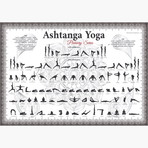 Ashtanga Primary Series-digital File-yoga Cheat Sheet-yoga - Etsy