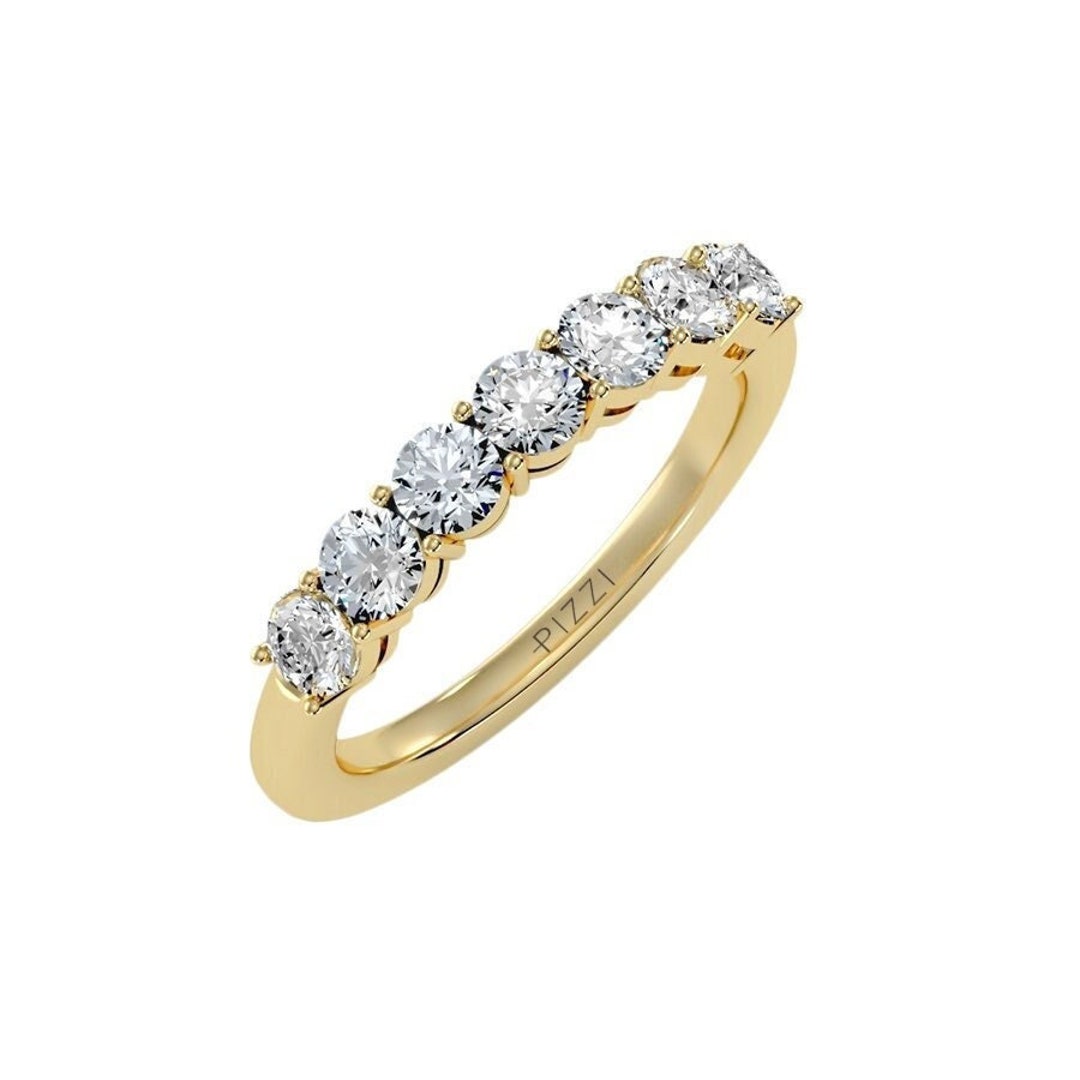 Riviera Ring in 18k Yellow Gold With 1.12k Diamonds, Engagement Ring ...