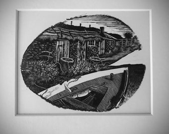 Priests' Cove, Cornish Landscape, Wood-engraving Print - Etsy