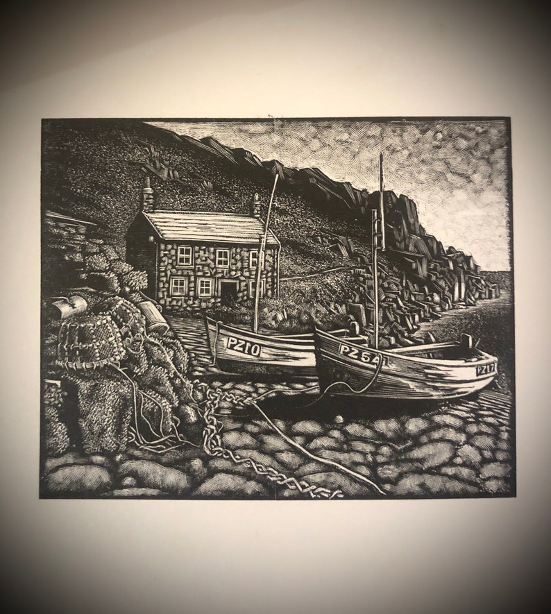 Priests' Cove, Cornish Landscape, Wood-engraving Print - Etsy