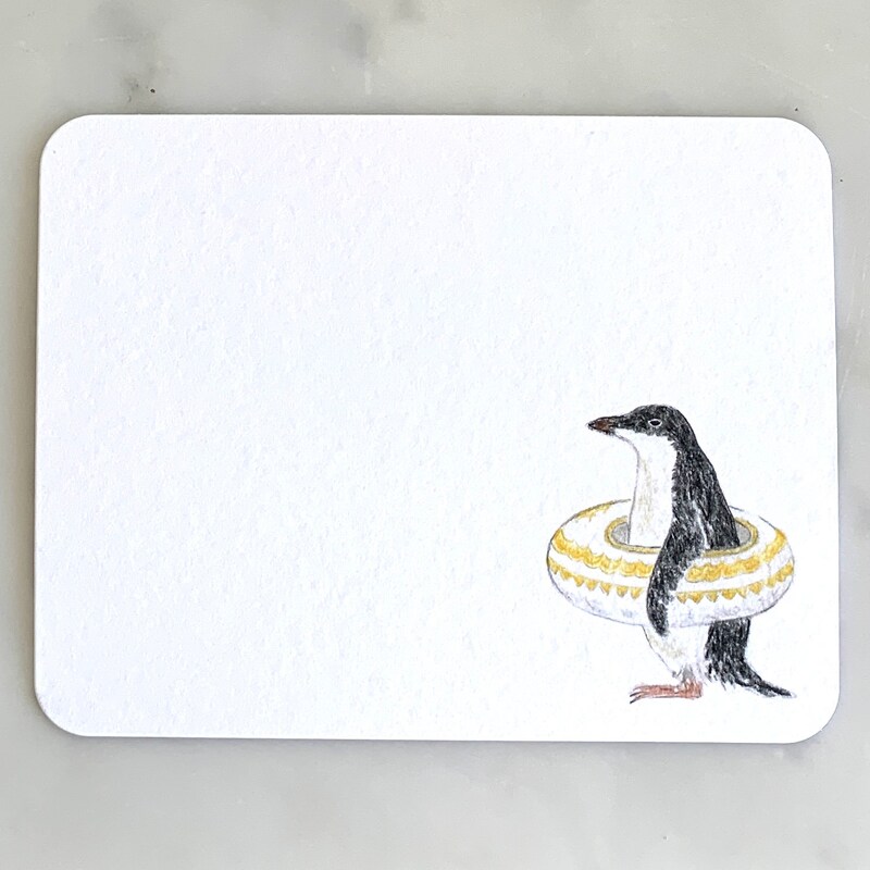 Penguin Card - Etsy
