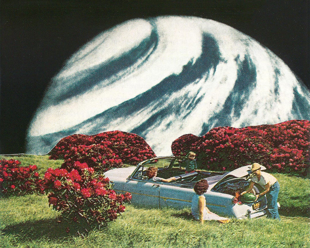 Sunday Drive - Collage Art Print - Etsy