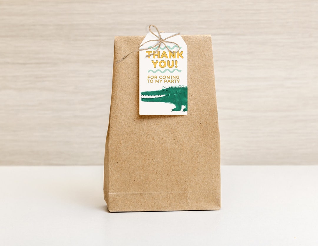 EDITABLE Oh Snap! Alligator Crocodile Theme Birthday Gift Tags, Kids ...