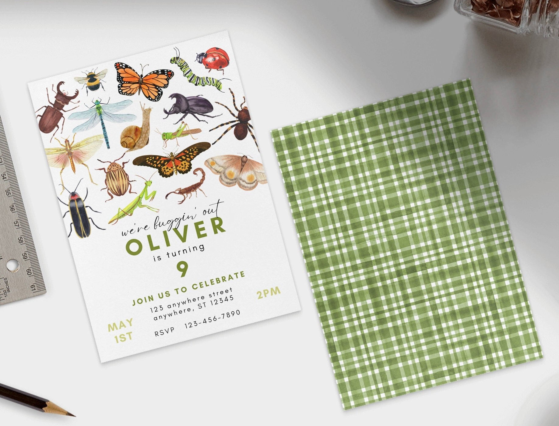 EDITABLE Bug Lovers Birthday, Cool Kids Bug Invite, Insect Invite, Bugs ...