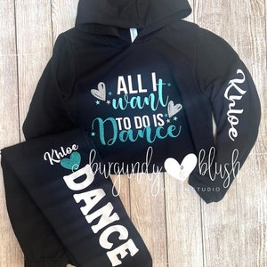 Dance Personalized Sweatshirt and or OVERSIZED Sweatpants, Hoodie ...