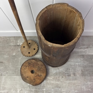Antique Butter Churn, Wooden Butter Churn, Canadian Kitchen Utensil ...