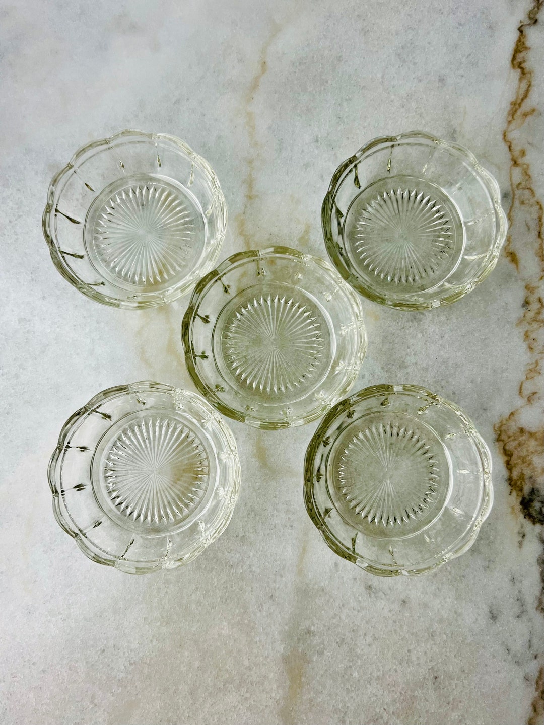 Antique Mckee Glass Nappy Dish Set of 5, Fine American Prescut Colonial ...