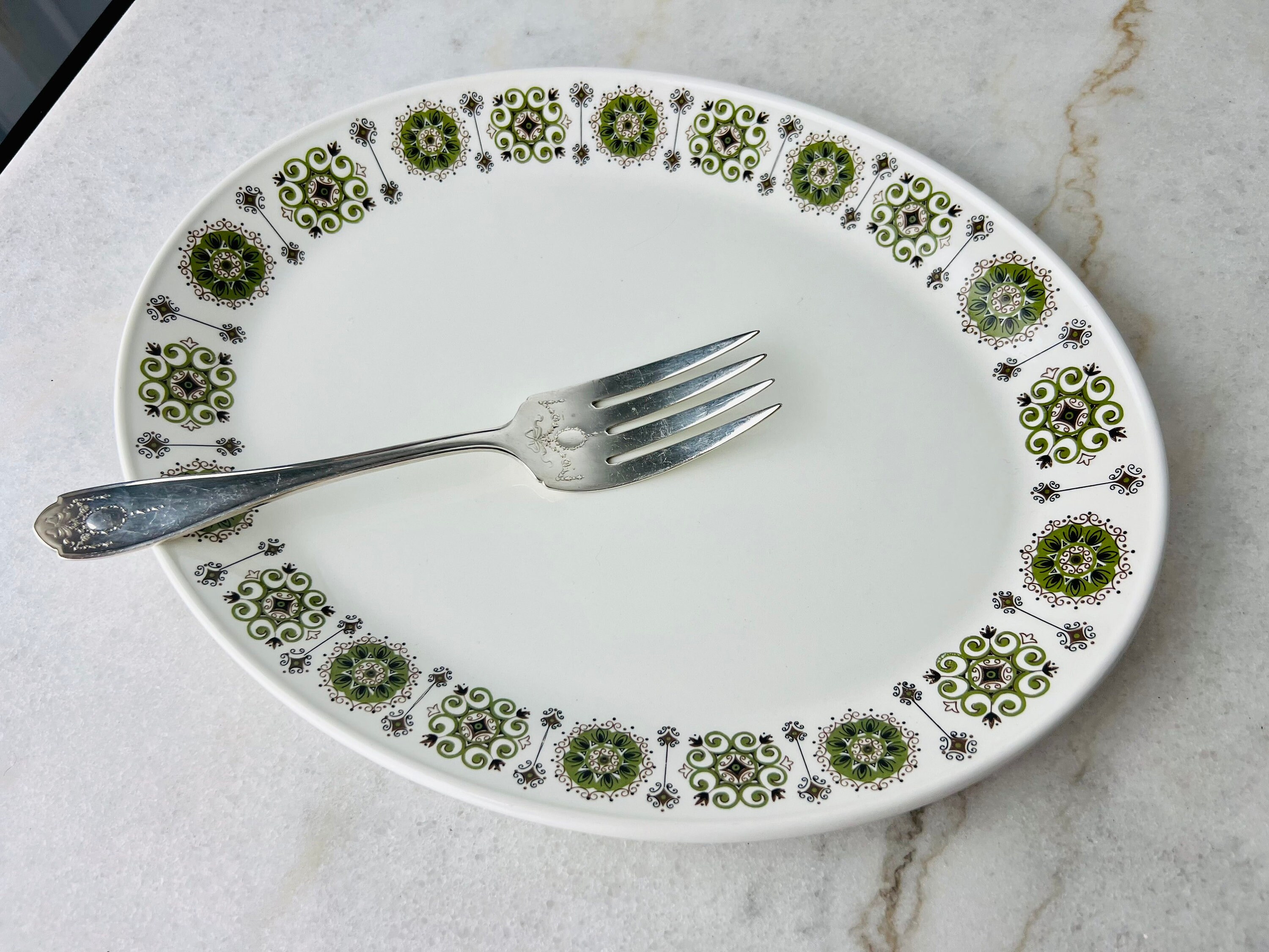 Vintage Johnson Bros Platter, 1960s Malaga Pattern Snowhite 2Q ...