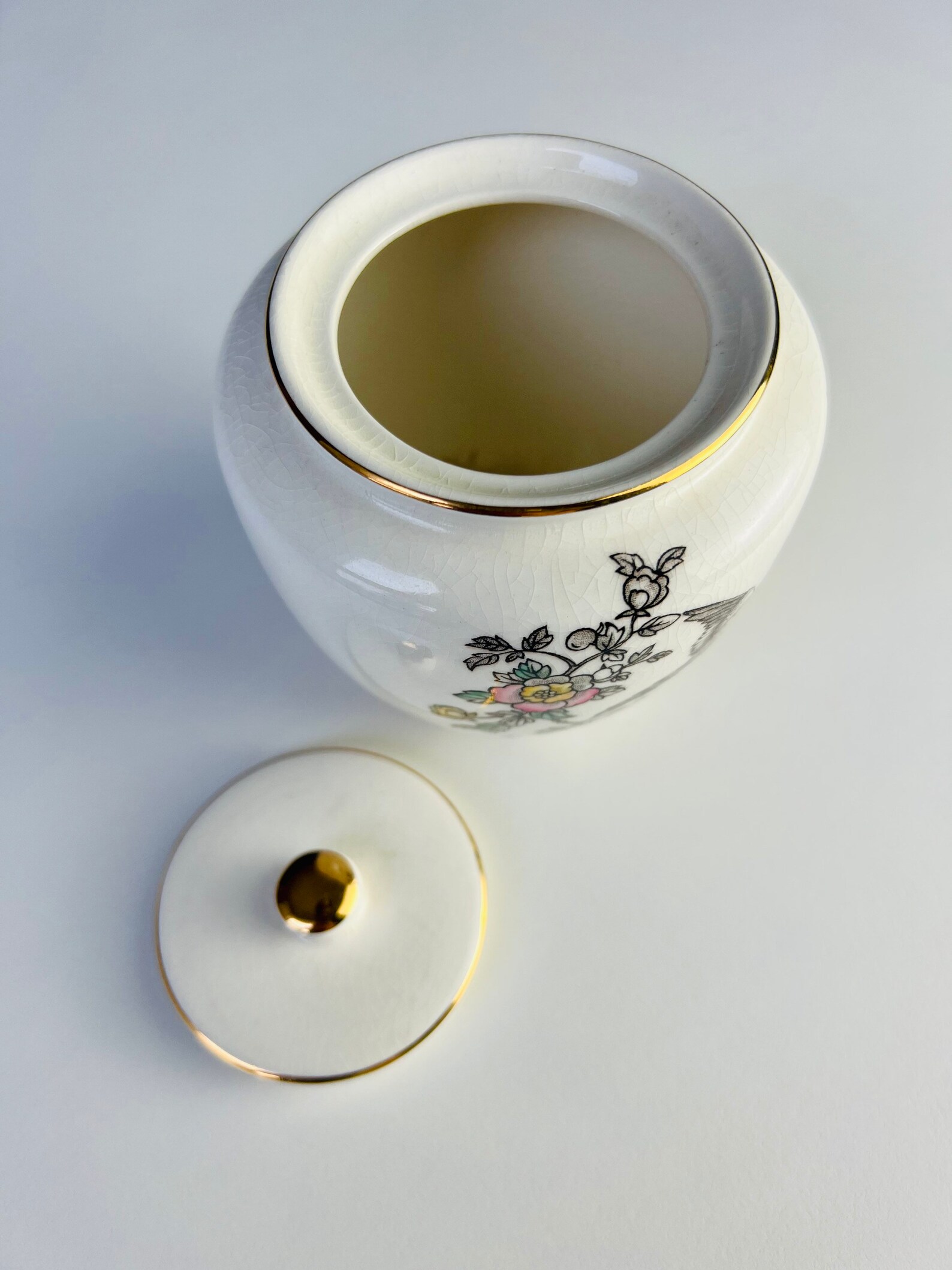 Antique Ginger Jar, Crown Devon Fielding for Fortnum and Mason, "bird ...