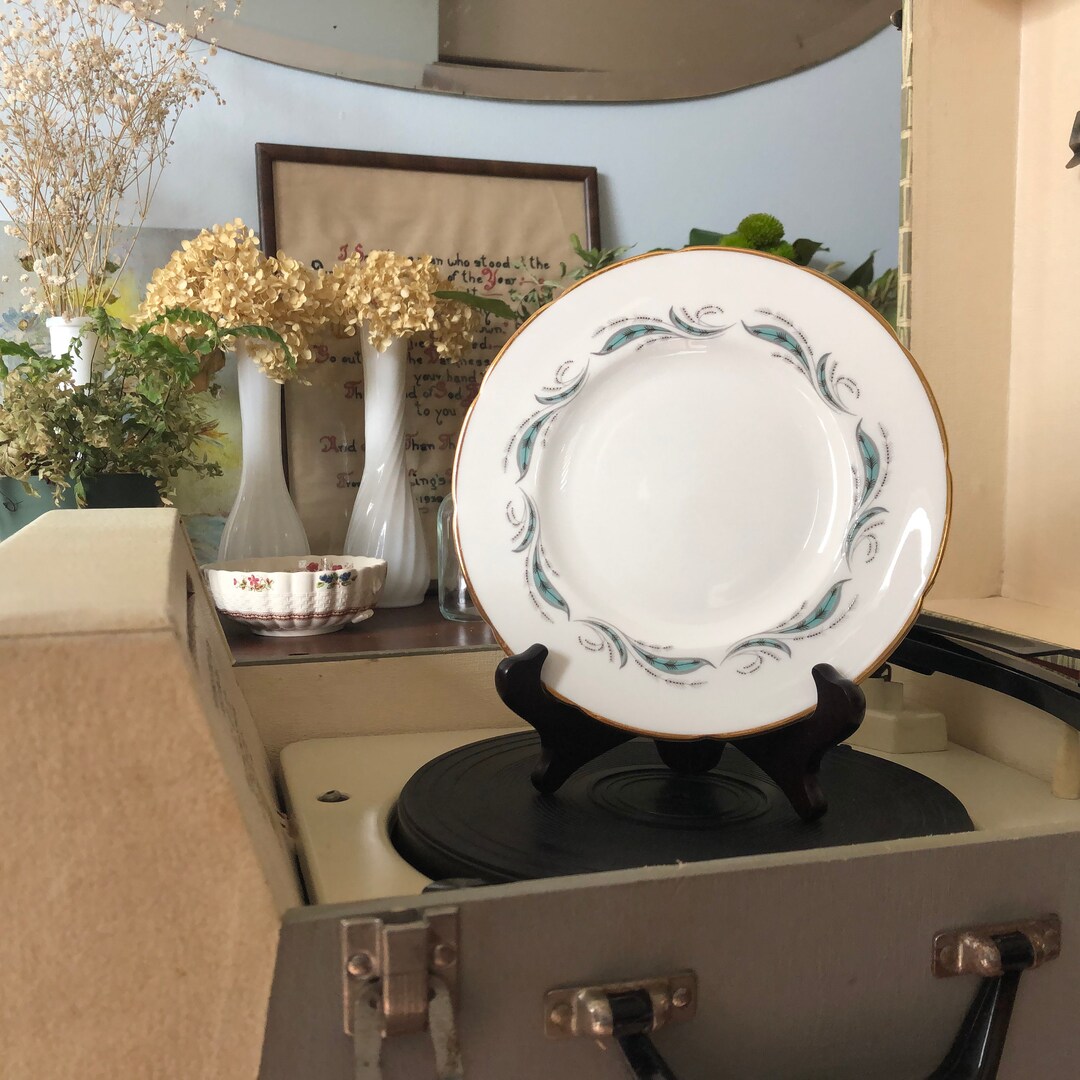 Vintage Foley Bone China Plate, Pine Spray Pattern, for Luncheon, Sides ...