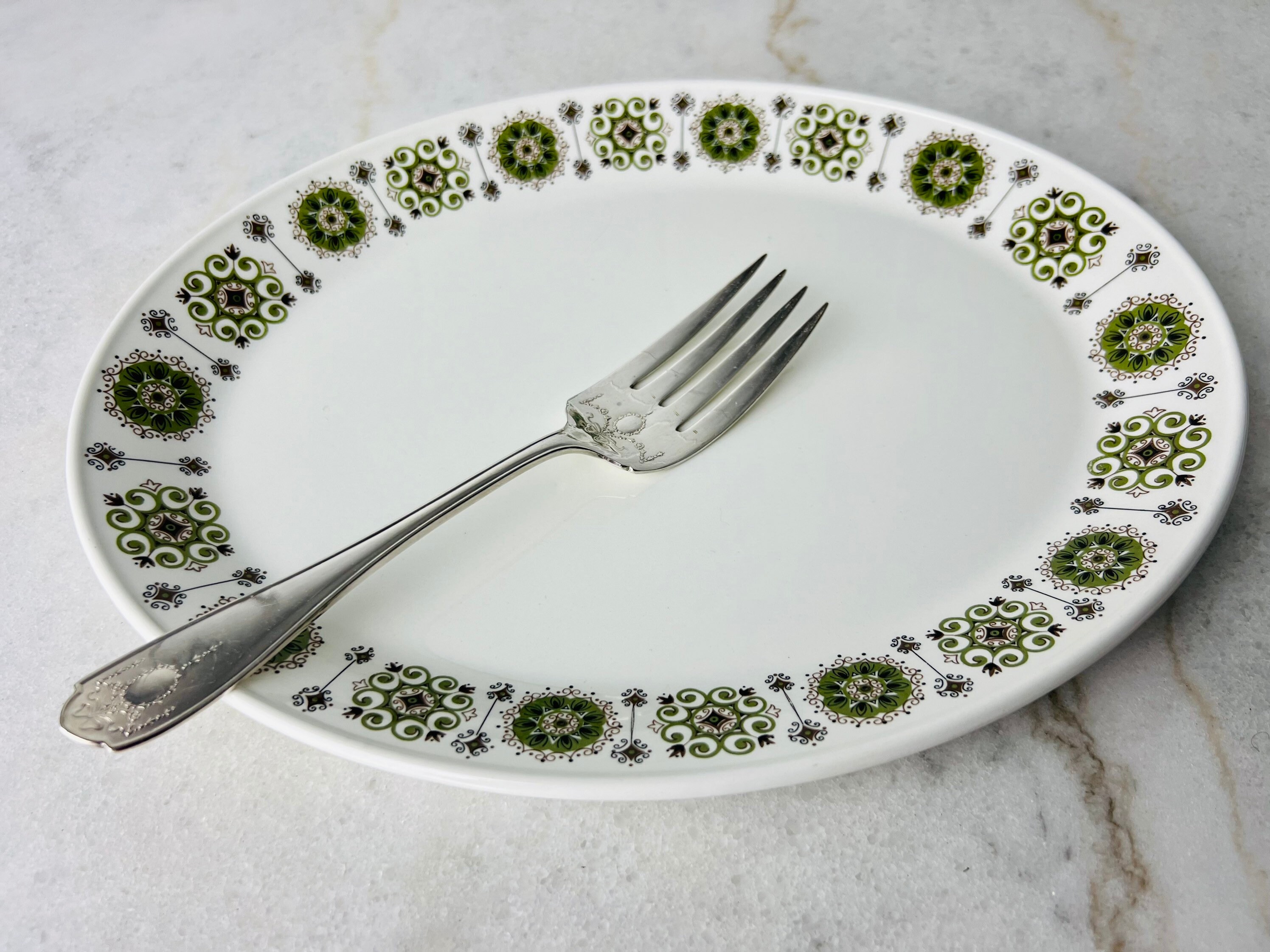 Vintage Johnson Bros Platter, 1960s Malaga Pattern Snowhite 2Q ...