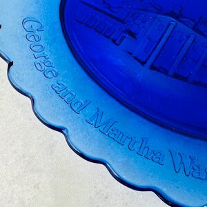 Vintage Avon Plate, Cobalt Blue Glass Plate by Fostoria, Mount Vernon ...