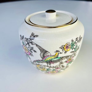Antique Ginger Jar, Crown Devon Fielding for Fortnum and Mason, "bird ...