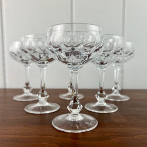 Vintage Coupe Glass Set of 6, WMF Cristal Cabinet Champagne Glasses ...