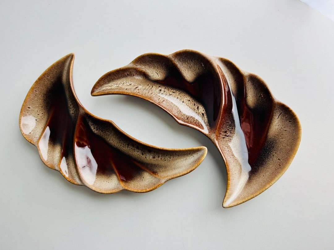 Mid Century Snack Dishes, Brown Beauceware, Beauce Canada Pottery ...
