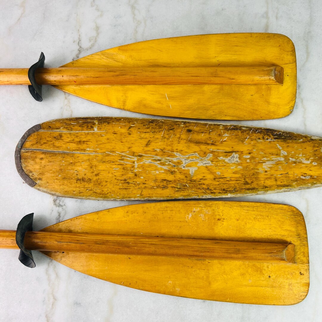 Vintage Nautical Decor, Rowboat Paddles | Large Wood Oars or Canoe ...
