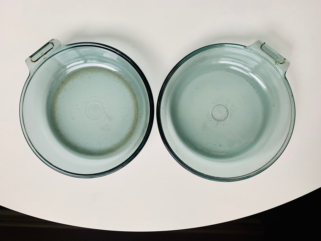 Vintage Pyrex Blue Casserole Dish Set, 2 Small Flameware Smoked Glass ...