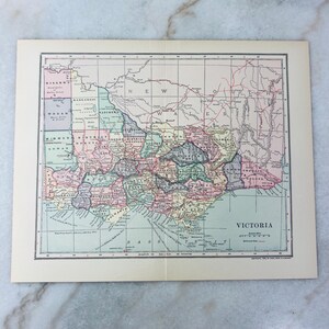 Antique 1903 Map of Victoria by Dodd, Mead & Company, Historical Map ...