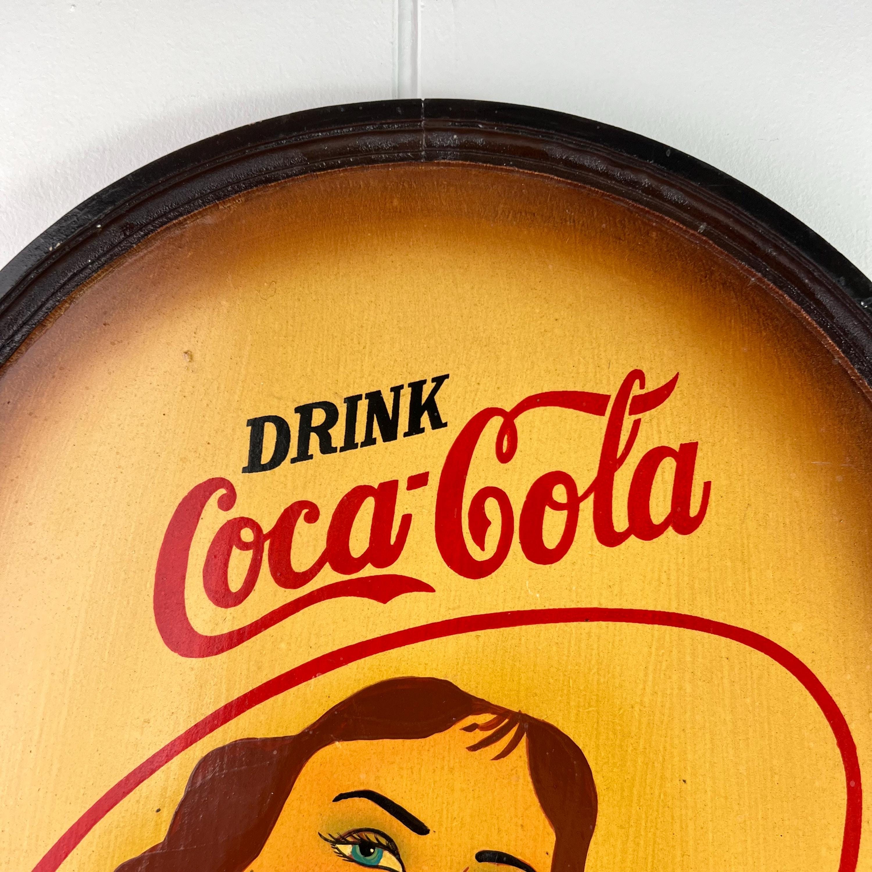 Vintage 1920s Coca-cola Sign, Hand-painted Advertising Ephemera - Etsy