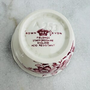 Vintage Crown Devon Fielding Royal Crownford Set, Charlotte, Red Chintz ...