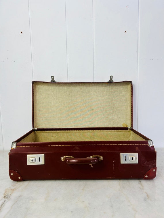 Vintage Brown Leatherette Cheney Cardboard Suitcase, … - Gem