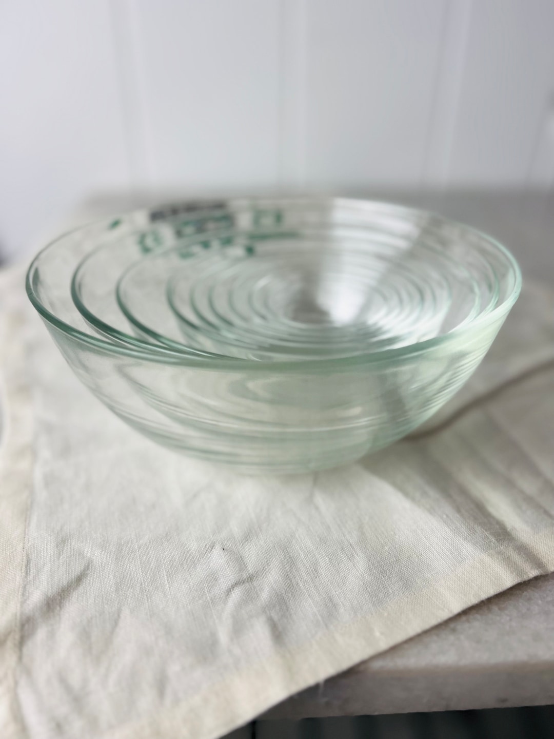 Vintage Duralex Mixing Bowl Set of 9, Stackable Bowls, Double-stripe on ...