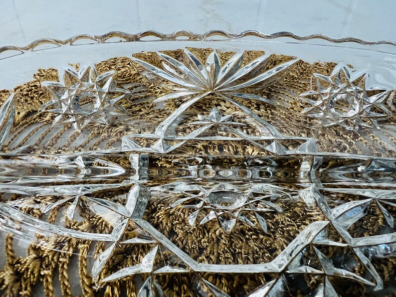 Vintage 1940s Anchor Hocking Glass Divided Dish, Early American Prescut ...
