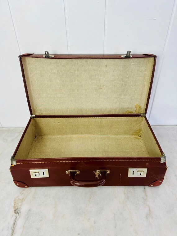 Vintage Brown Leatherette Cheney Cardboard Suitcase, … - Gem