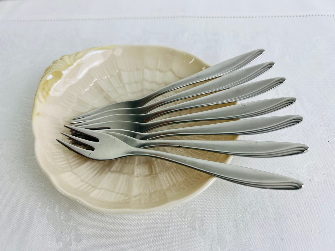 Vintage Oyster Fork Set, 7 Forster SIL 18/8, German Stainless Steel ...