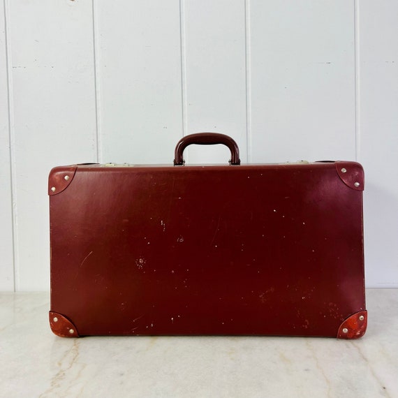 Vintage Brown Leatherette Cheney Cardboard Suitcase, … - Gem