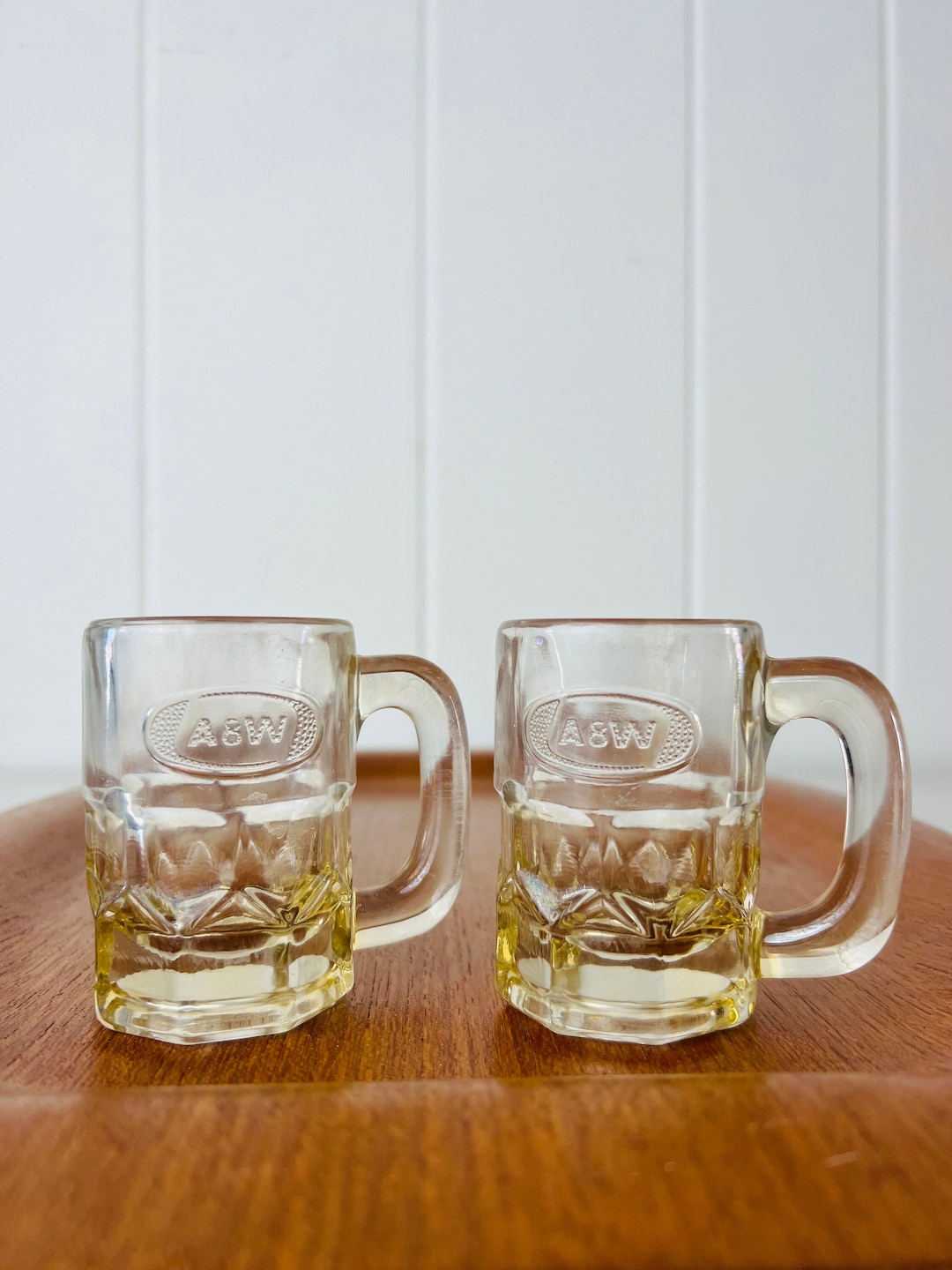 Rare Vintage 1990s A&W Root Beer Baby Mugs, Set of Two, Embossed Logo ...