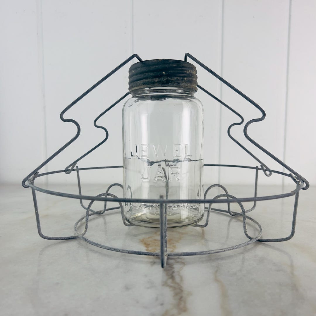 Antique 1930s Wire Bail Canning Jar Rack, Two Handles, Plus Yo-ho Jar ...