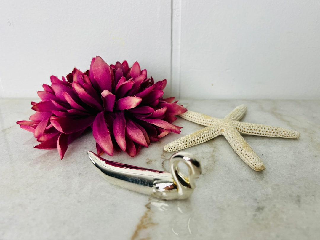 Vintage Swan Knife Rest Set of Six, Silver Bird Knife Rests, French Art ...