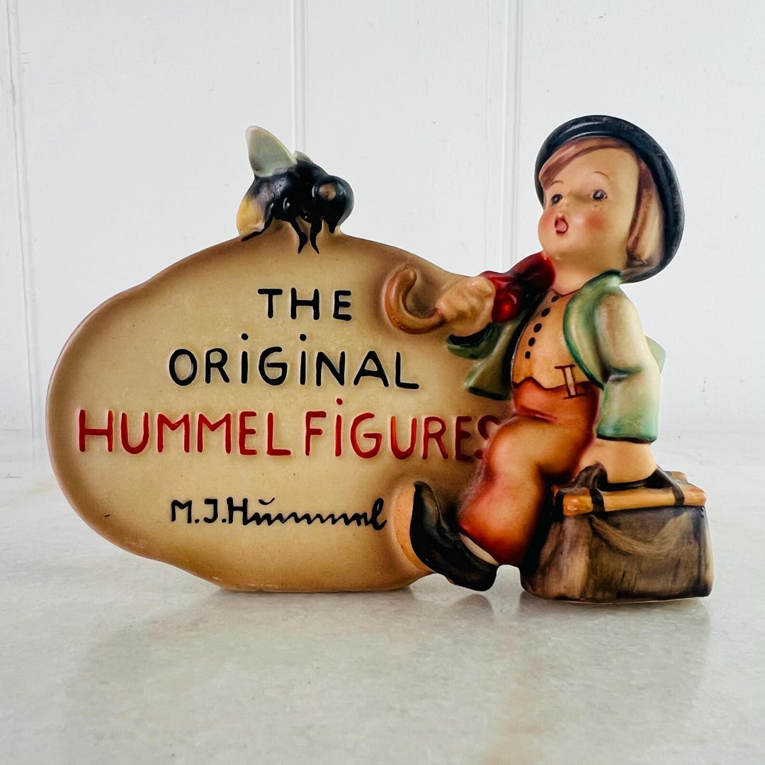 RARE Antique M.J. Hummel 187 "the Merry Wanderer" Dealer Plaque 1947 ...