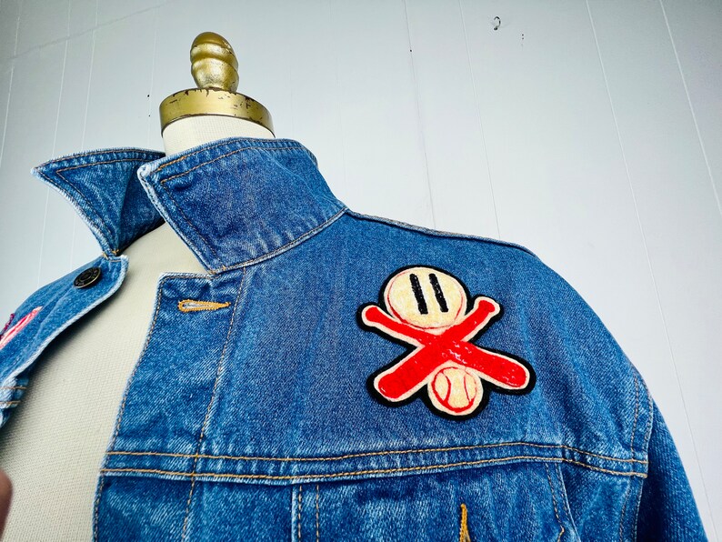 Vintage Patched Denim Jean Jacket, '80s Cherokee, XL - Etsy