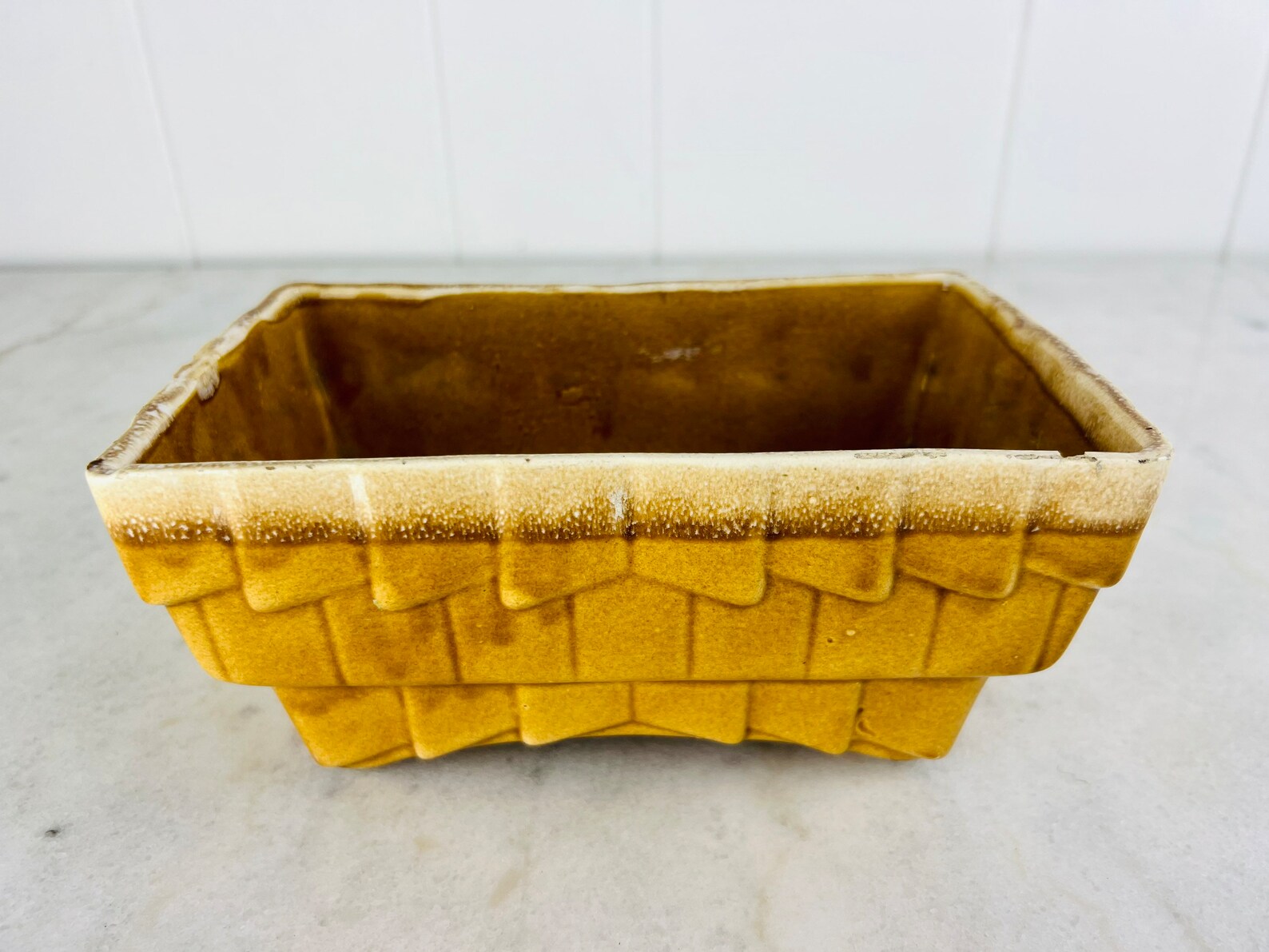 Cookson Pottery (USA) Ceramic Planter, Art Deco Vintage Plant Pot, Gold ...
