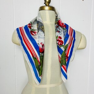 Vintage Silk Souvenir of Holland Scarf, 28 Square, Tourist Sights ...