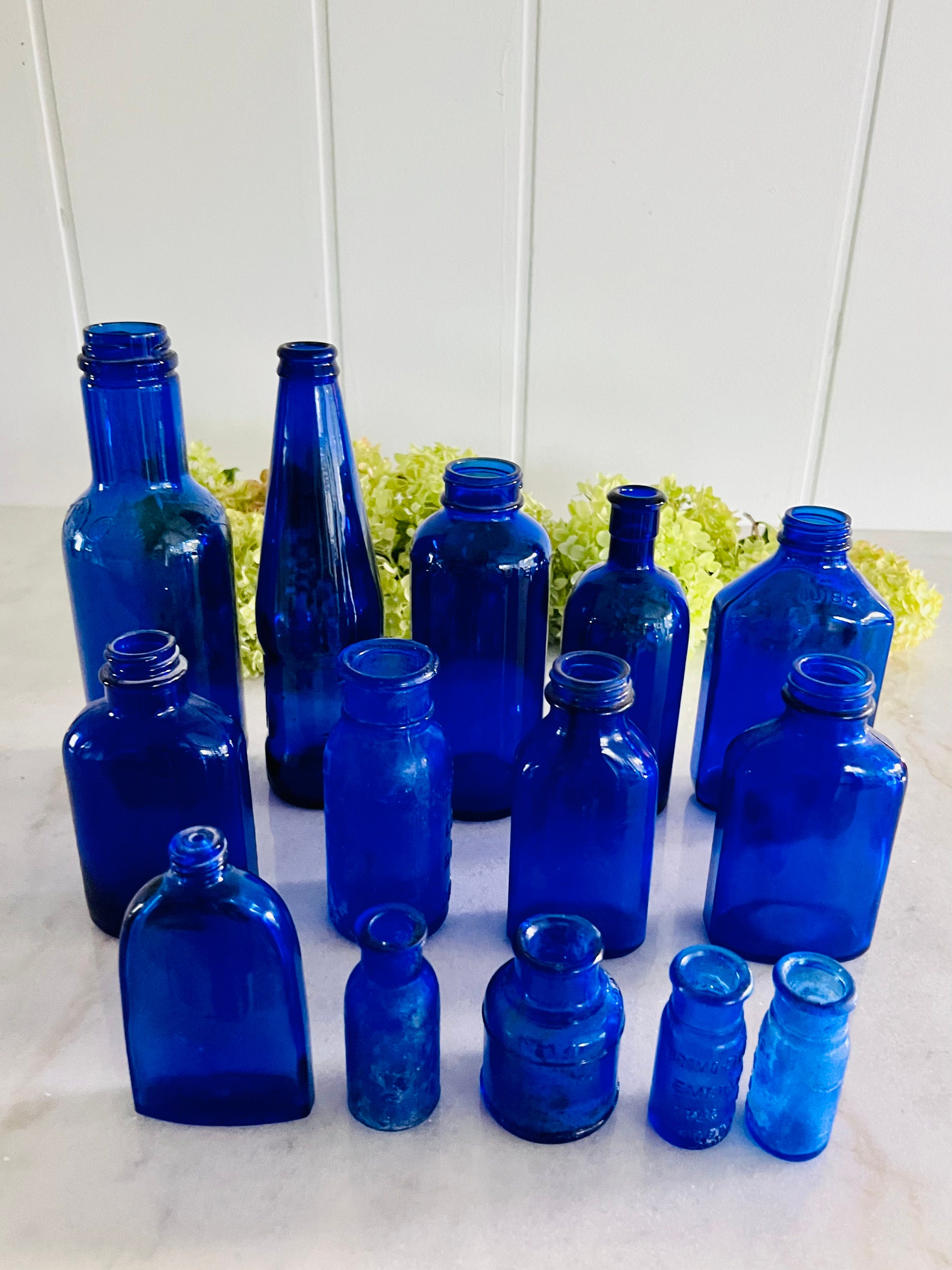 Vintage Cobalt Blue Glass Medicine Beer and Perfume Bottles - Etsy Canada