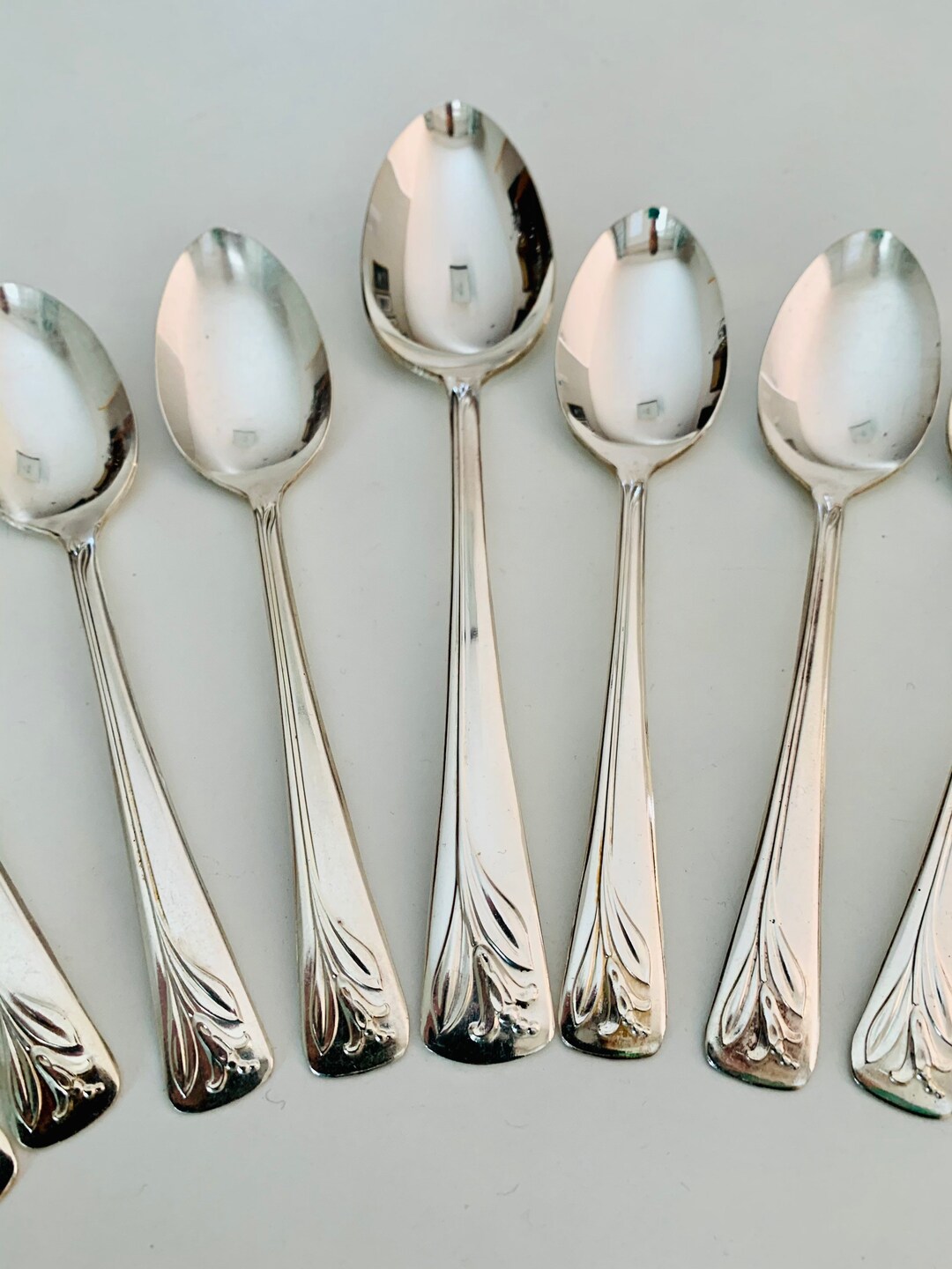Vintage Sincerity Silverplate Spoon Set, 8 Pieces 1955 "magic Lily" Tea ...