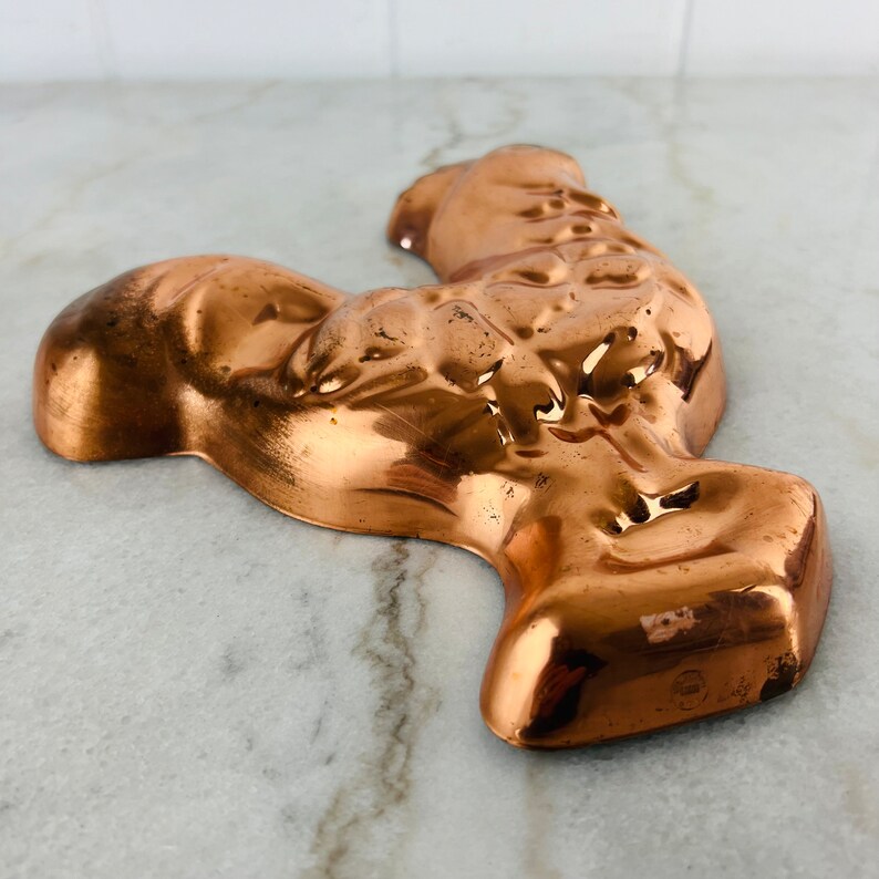 Vintage Copper Mold, Benjamin and Medwin, Rooster, 12" Cake Pan, Brass ...