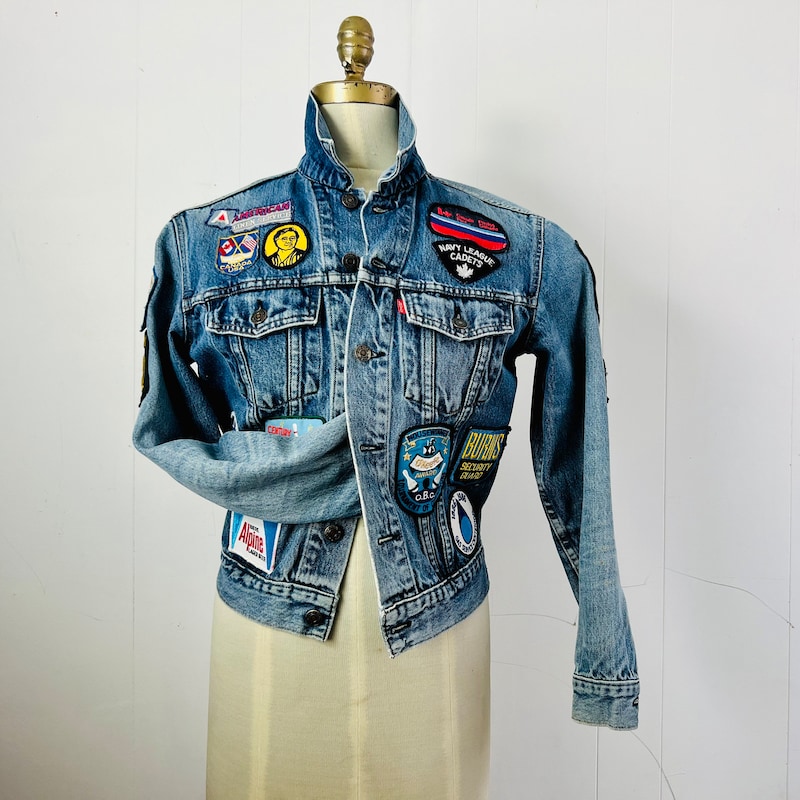 Patch Denim Jacket - Etsy