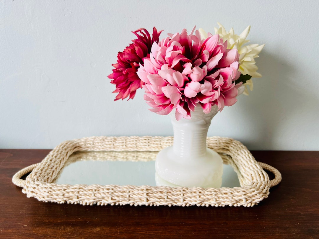 Vintage Mckee Glass Vase and Cake Stand, Concord Pattern, Milk Glass ...